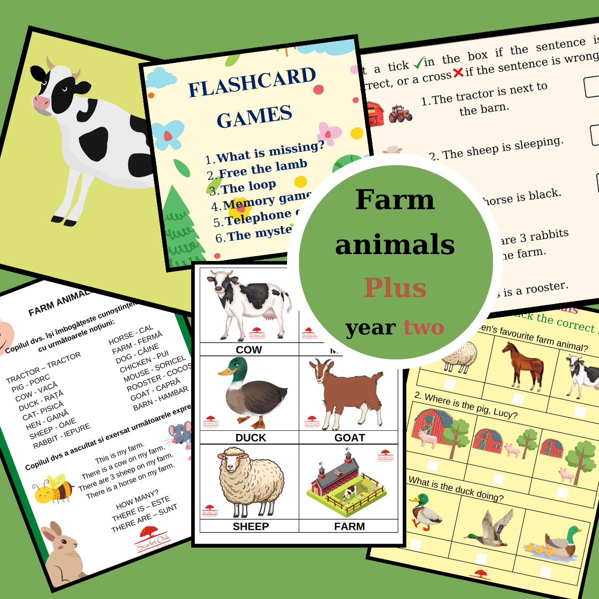 Farm Animals (Year 2 of study) - Plus Pack - Fise de Lucru in Limba ...