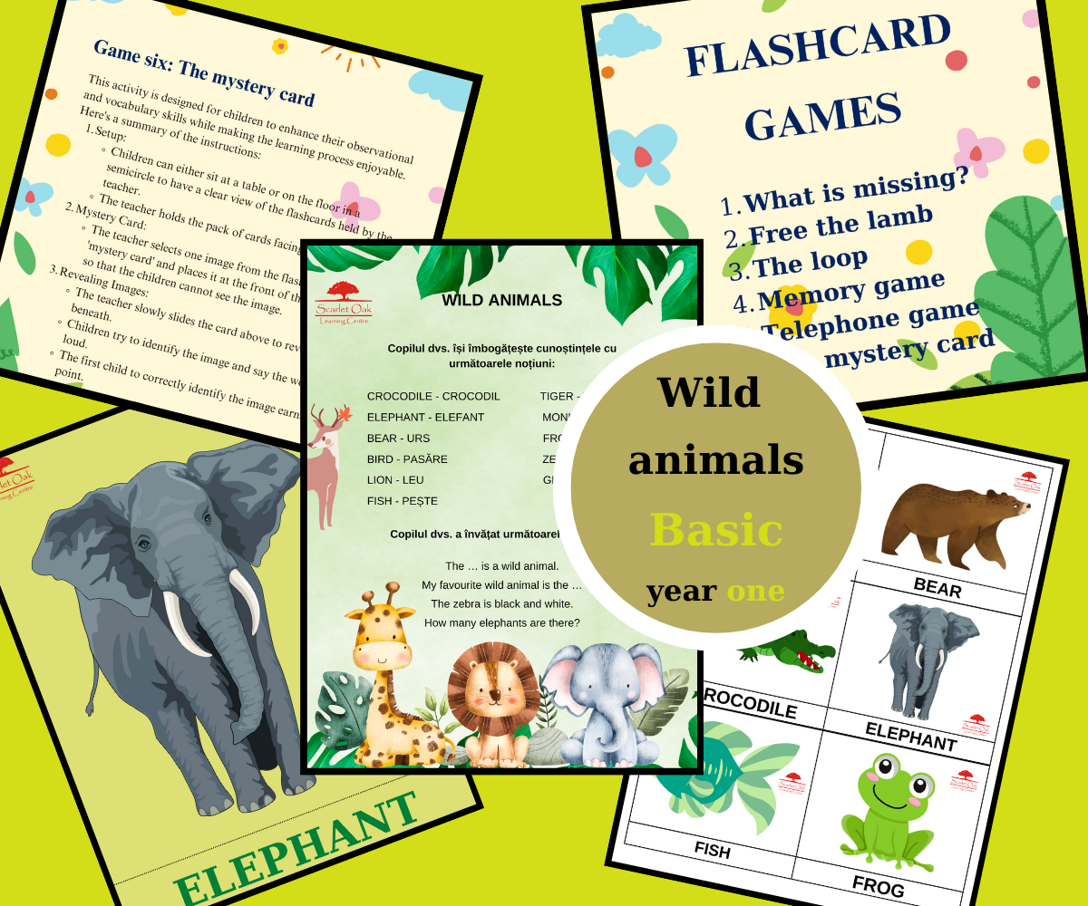Wild Animals (Year 1 of study) - Basic Pack - Fise de Lucru in Limba ...