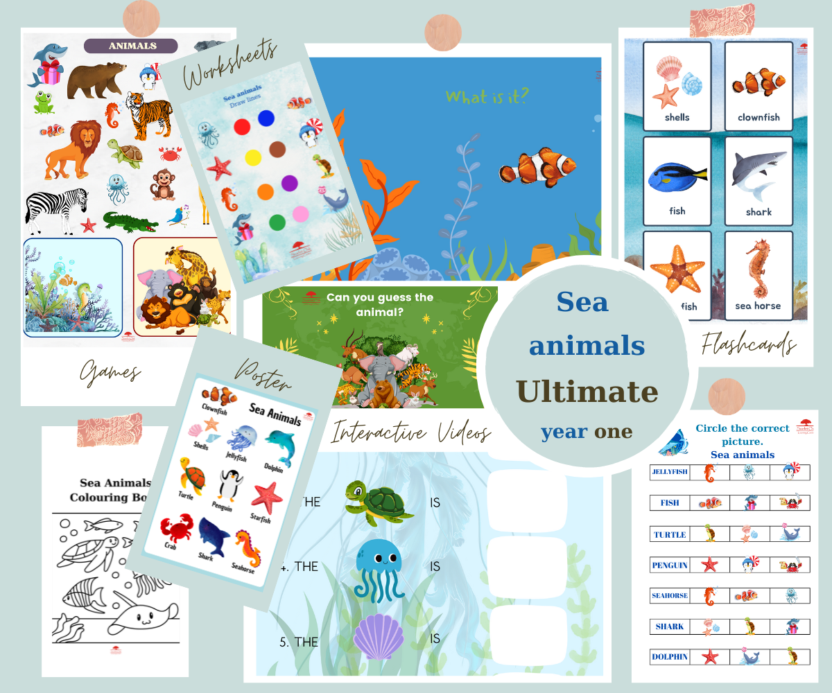 Sea Animals (Year 1 of study) - Ultimate Pack - Fise de Lucru in Limba ...